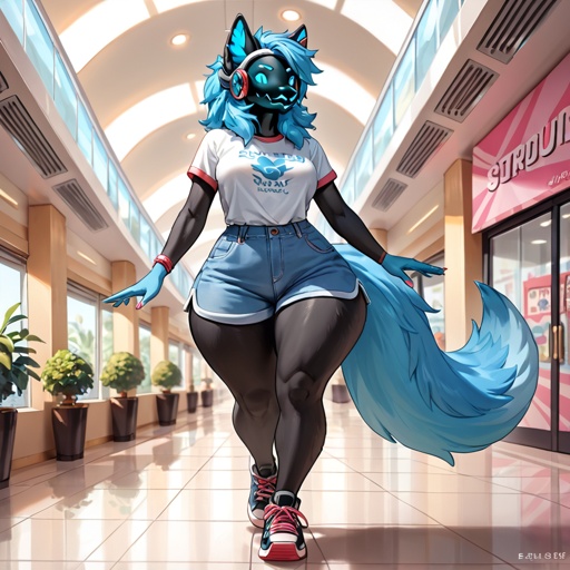 A well made tomboy mature Protogen, | furry.ai