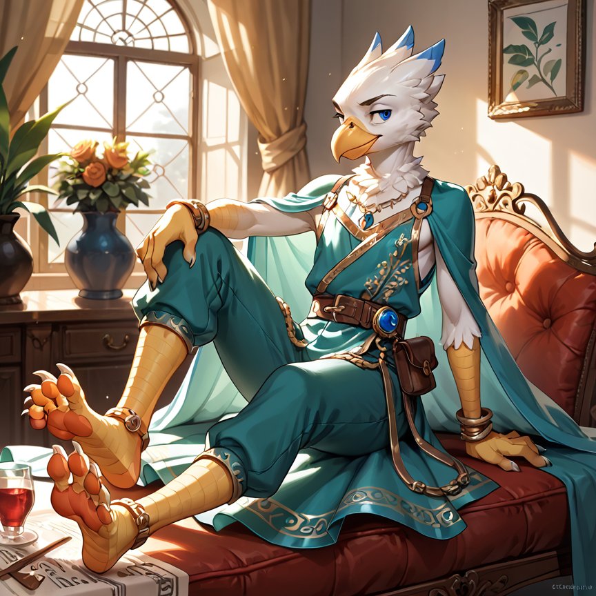 Anthro avian hawk Bird of prey | furry.ai