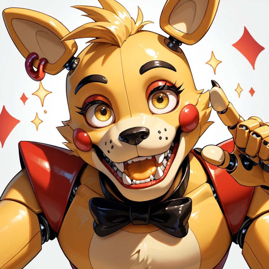 A fnaf animatronic red with | furry.ai