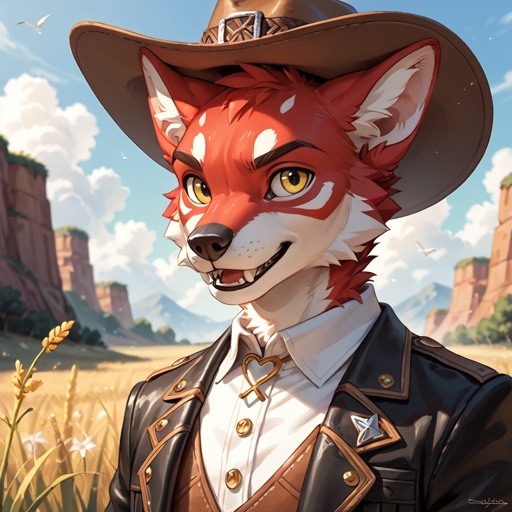 A male imp wolf with black | furry.ai