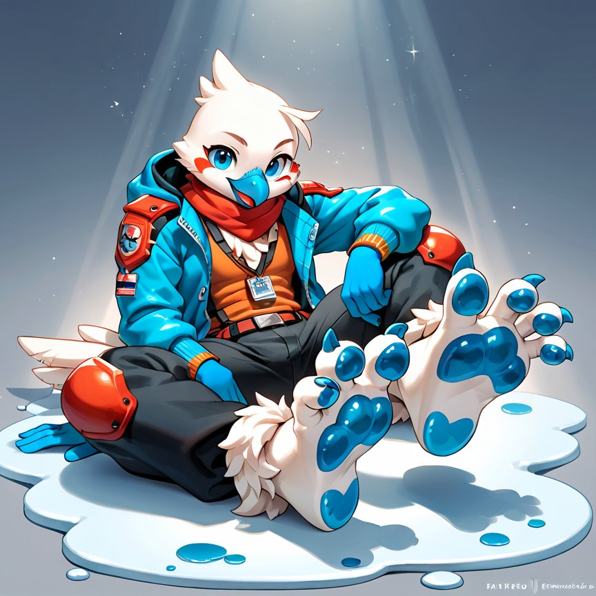 Anthro avian bird twink displaying the | furry.ai