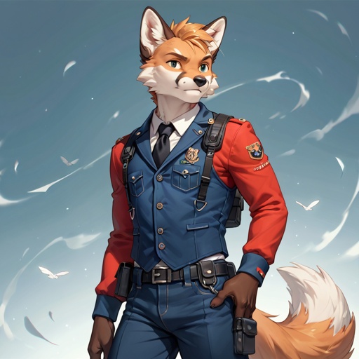 A young male fox dressed as | furry.ai