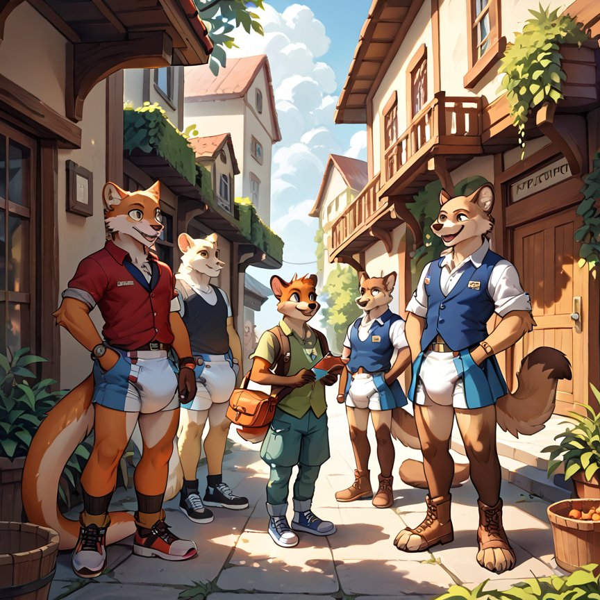 Group of furry friends all at | furry.ai