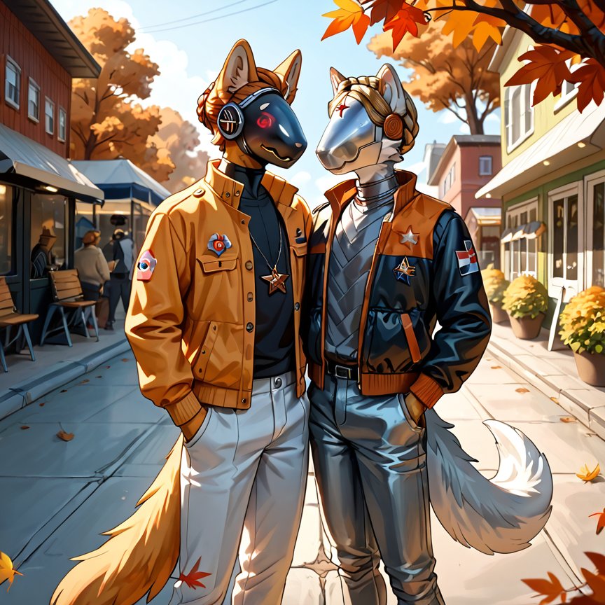 A male protogen, Atomic heart, gay, | furry.ai