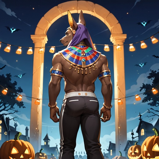A well made male character, Anubis | furry.ai