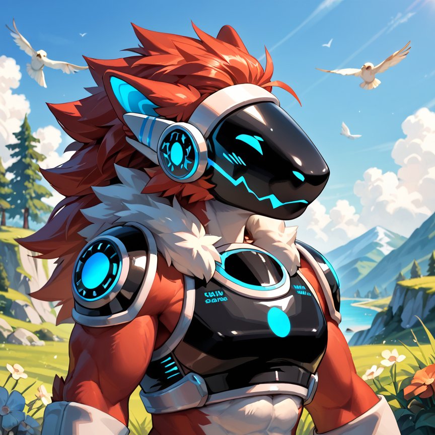 Muscular Protogen | furry.ai