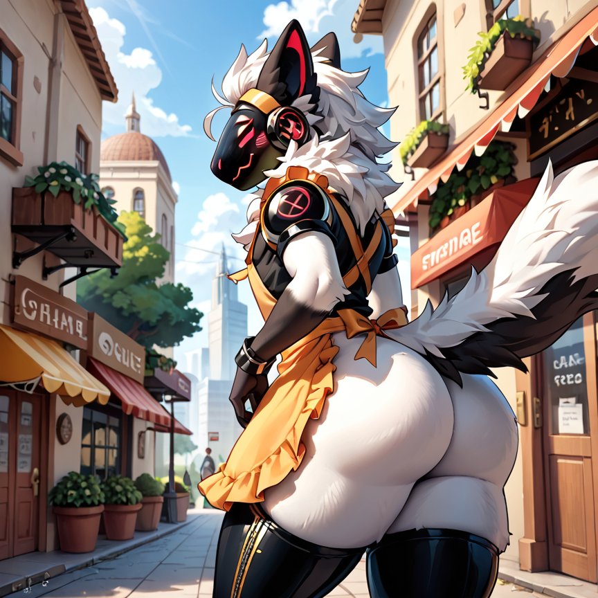 A friendly giant femboy Protogen adult | furry.ai
