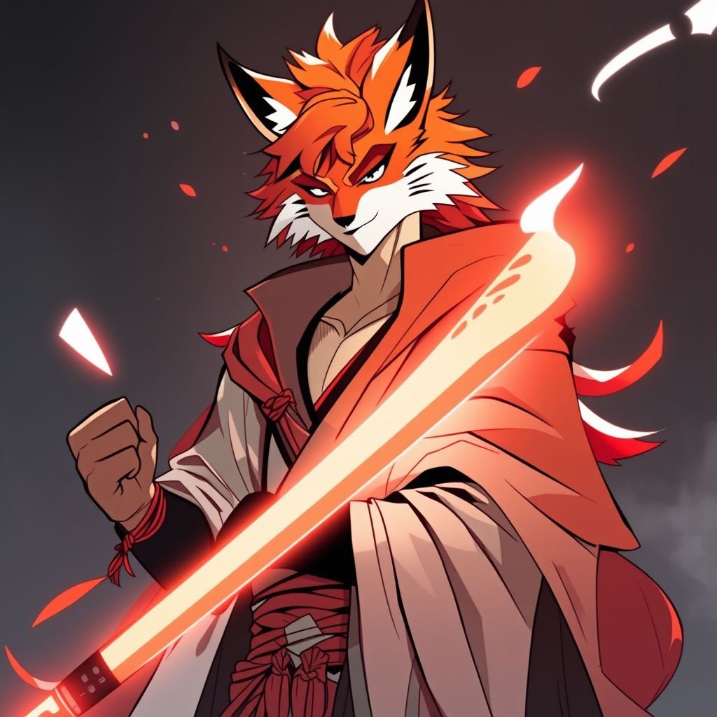 A male furry with orange and | furry.ai