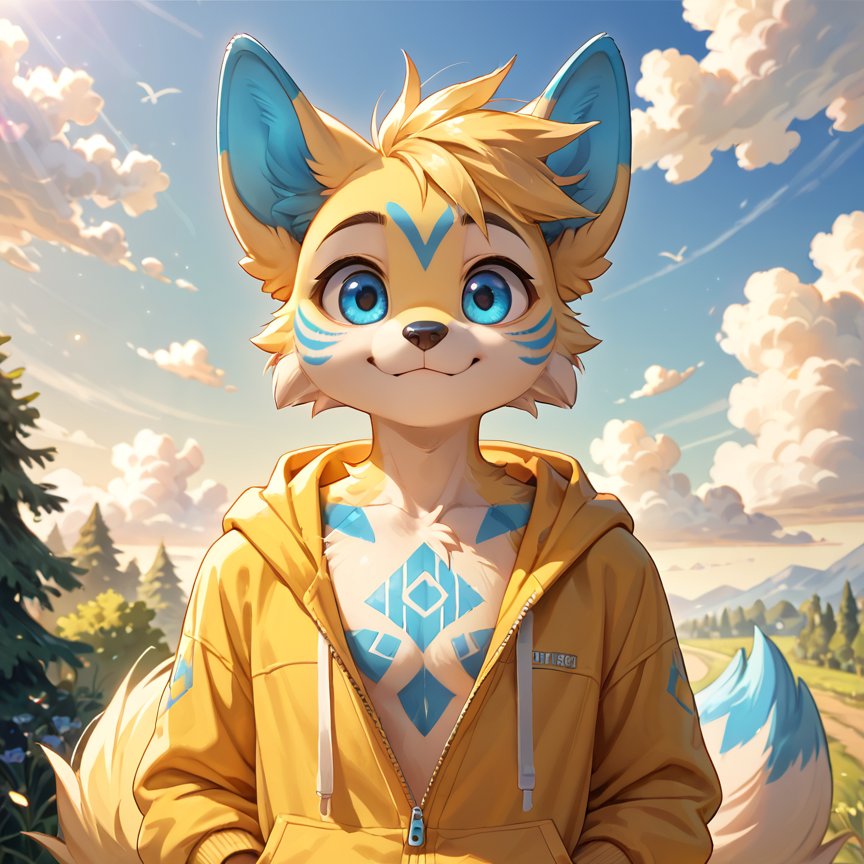 "Anthro furry character with fur patterns | furry.ai