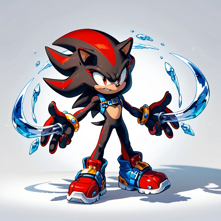 Shadow the hedgehog wearing a blue | furry.ai