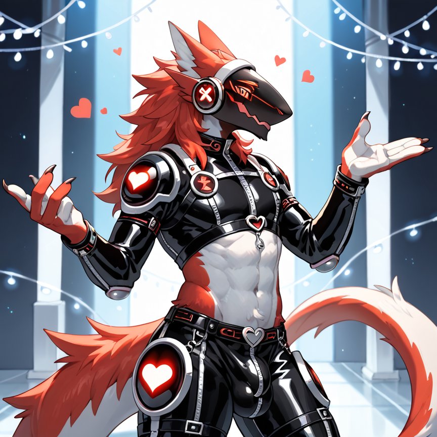 Three large gay protogen a sergal | furry.ai