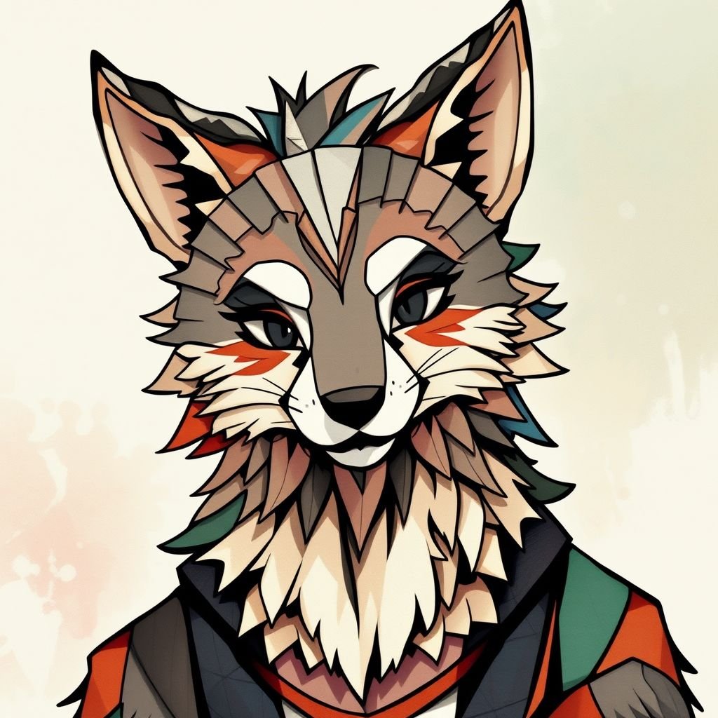 A male furry made of paper | furry.ai