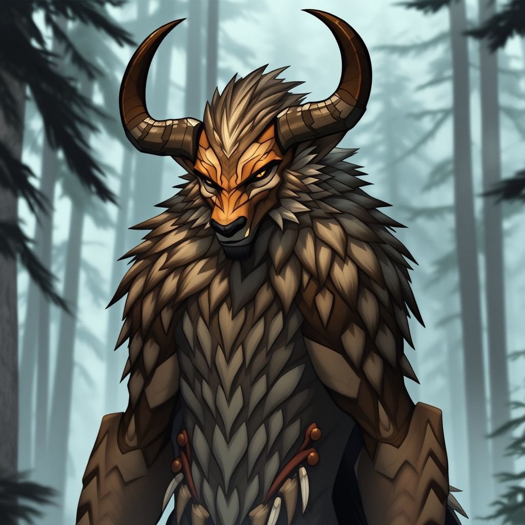 A male deathclaw wolf with brown | furry.ai