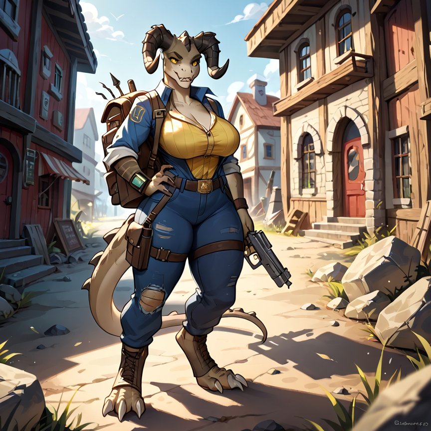 A well made anthropomorphic female Deathclaw. | furry.ai