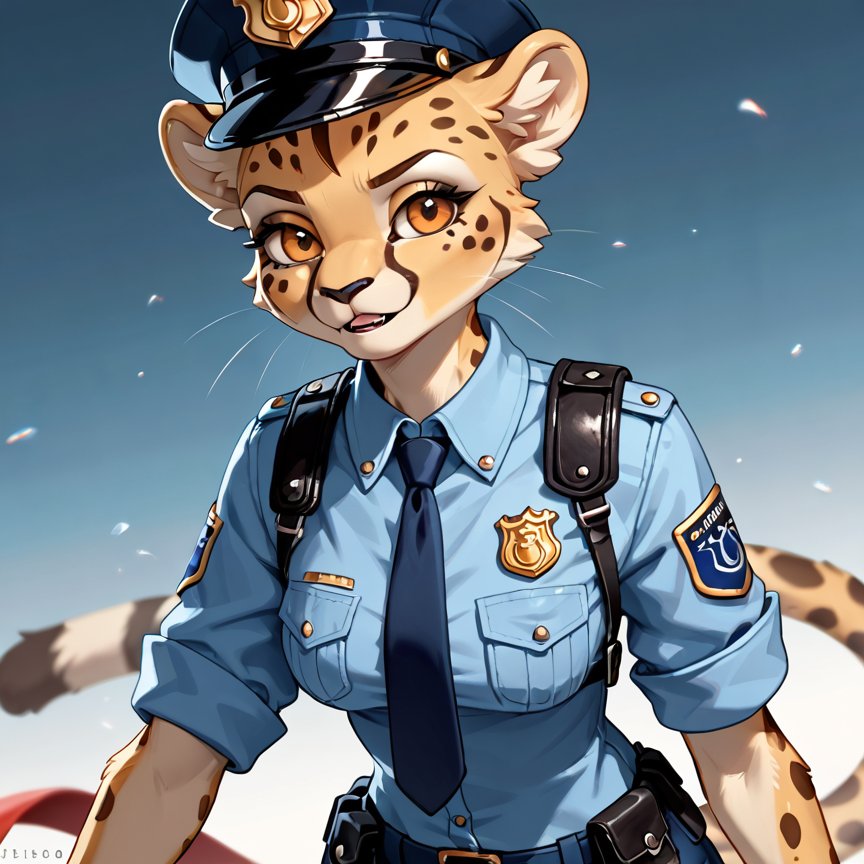 Anthro female cheetah, slim and works | furry.ai